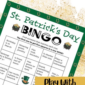 Lucky Leprechaun Bingo: Find the Guest Edition | St. Patrick's Day ...
