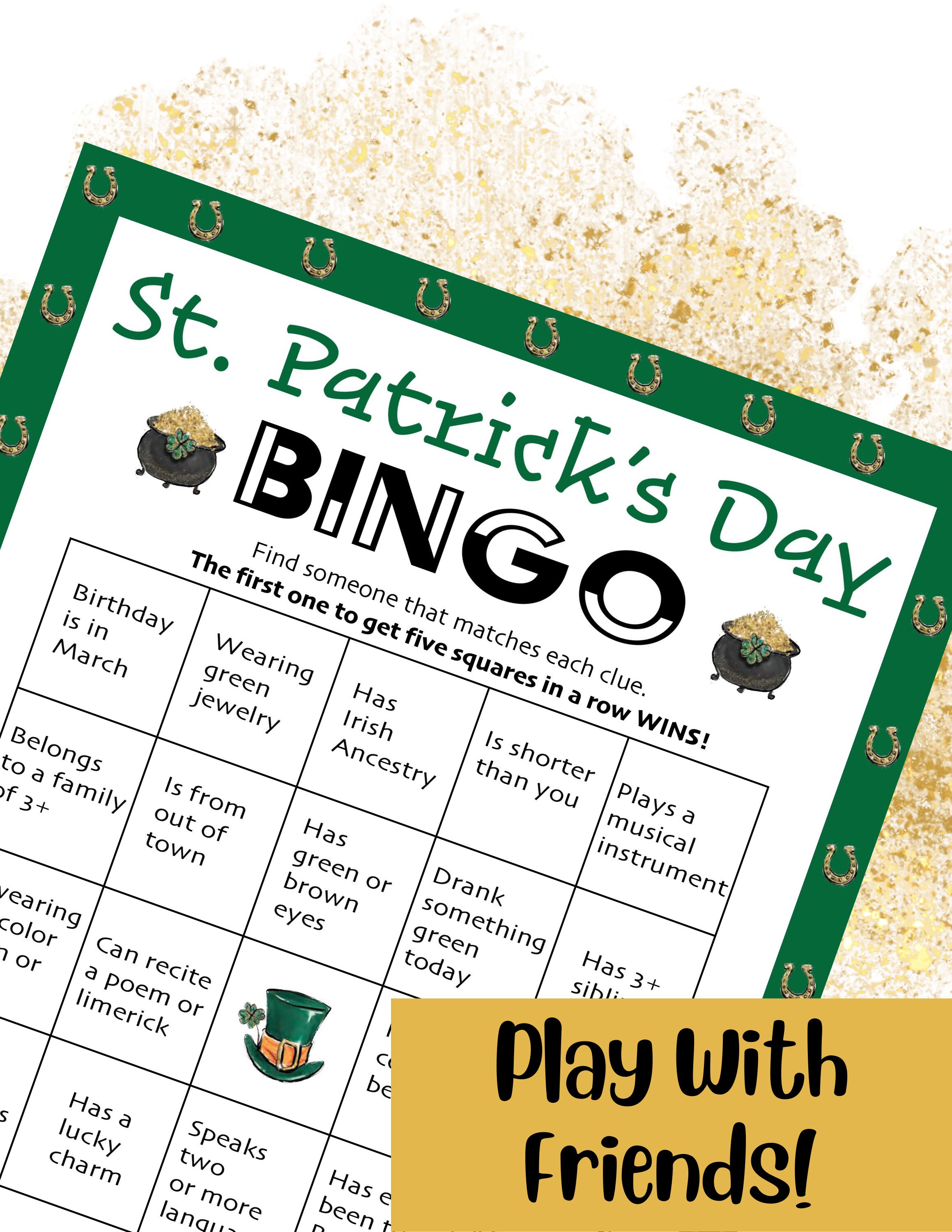 Lucky Leprechaun Bingo: Find the Guest Edition | St. Patrick's Day ...