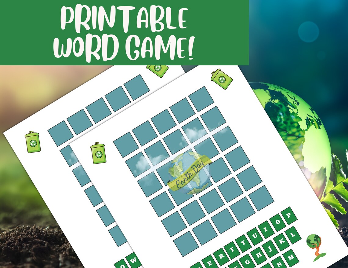 Earth Day Word Hunt Game Party Games Trivia Games Games for Kids Games ...
