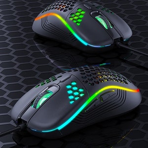 Gamer Mouse Ergonomic Mouse RGB Lighting 7200 DPI - Etsy