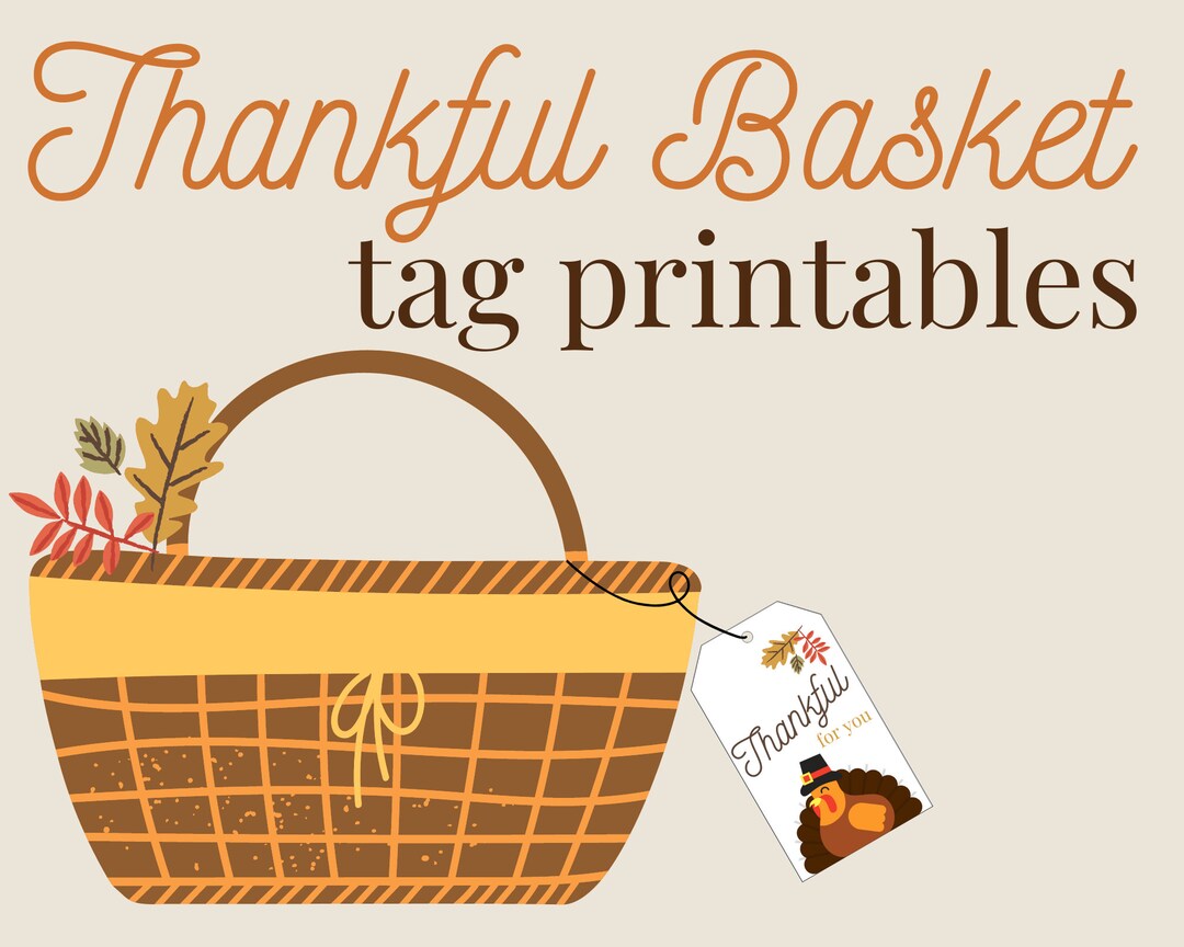 Thankful Basket Printables - Etsy