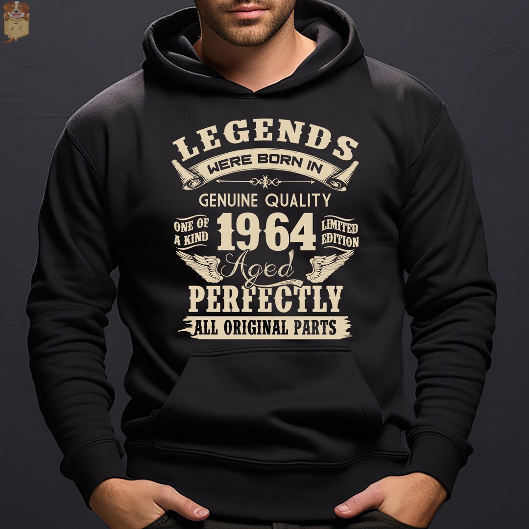 Vintage 1964 61th Birthday Gift for Man Made in 1964 of Dad Hoodie ...