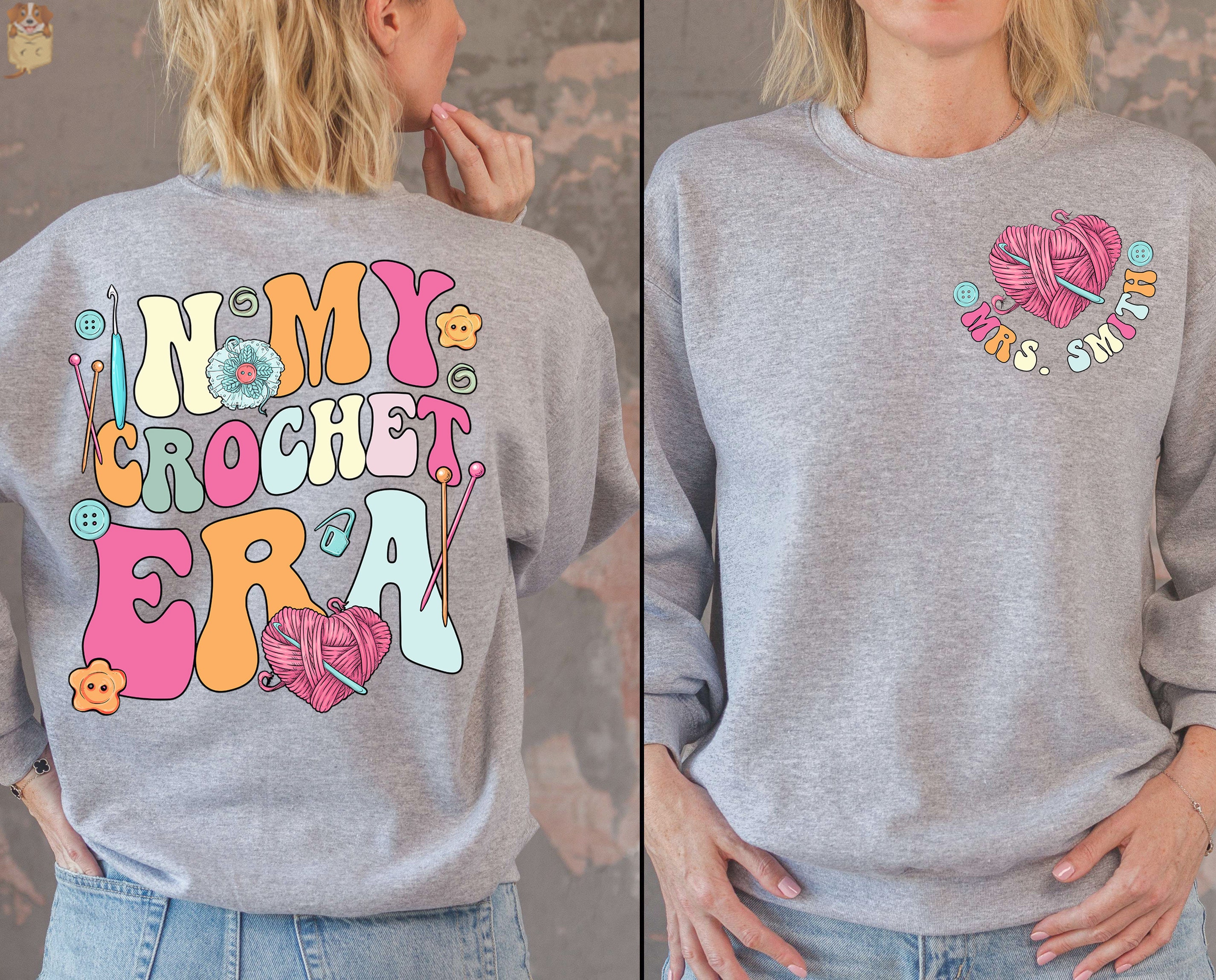 Personalized in My Crochet Era Sweatshirt Crochet Custom Name ...