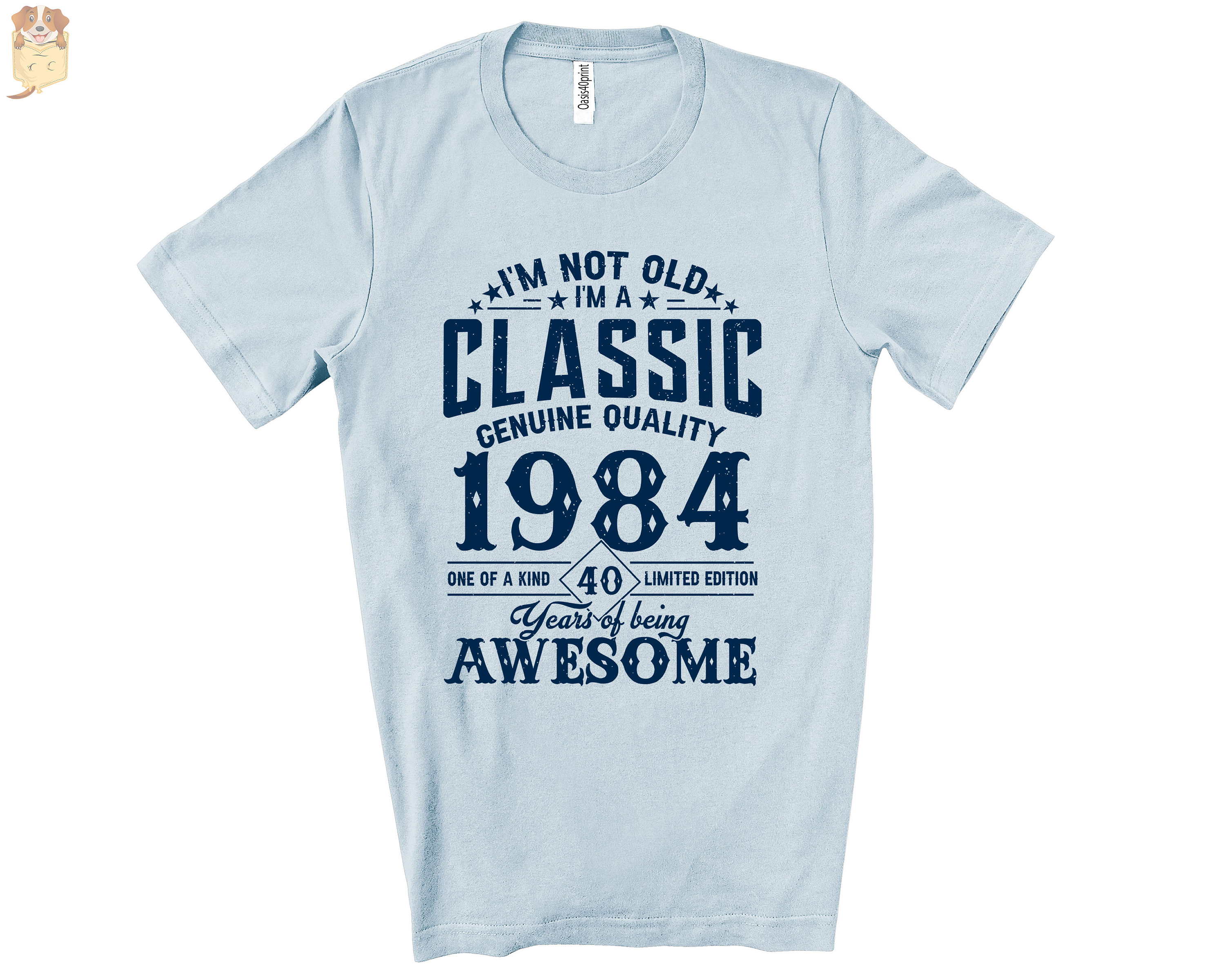 Vintage 1984 40th Birthday Shirt Birthday Gift for Man Made in 1984 ...