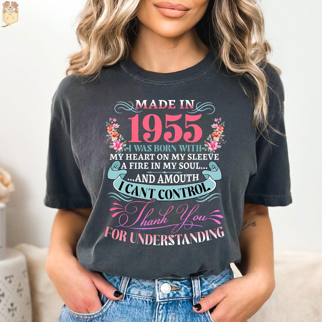 Vintage 1955 70th Birthday Day Shirt for Woman Birthday Were Born in ...