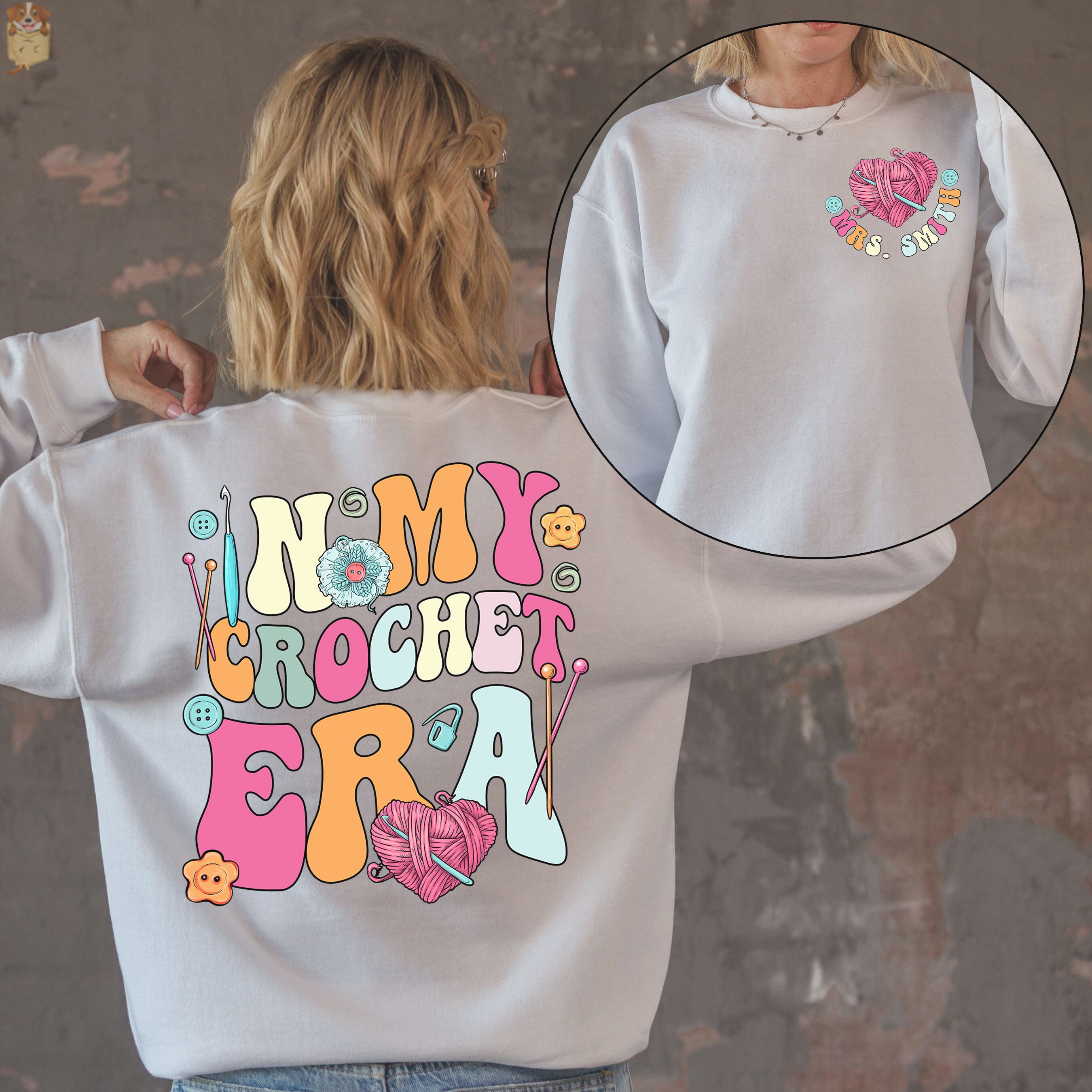 Personalized in My Crochet Era Sweatshirt Crochet Custom Name ...