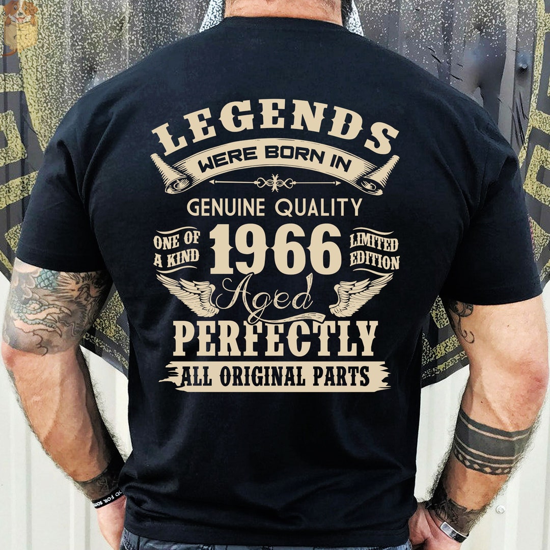 Vintage 1966 58th Birthday Gift for Man Birthday Made in 1966 Shirt of ...