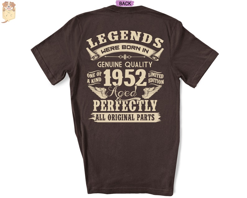 Vintage 1952 74th Birthday Gift for Man Birthday Made in 1952 Shirt of ...