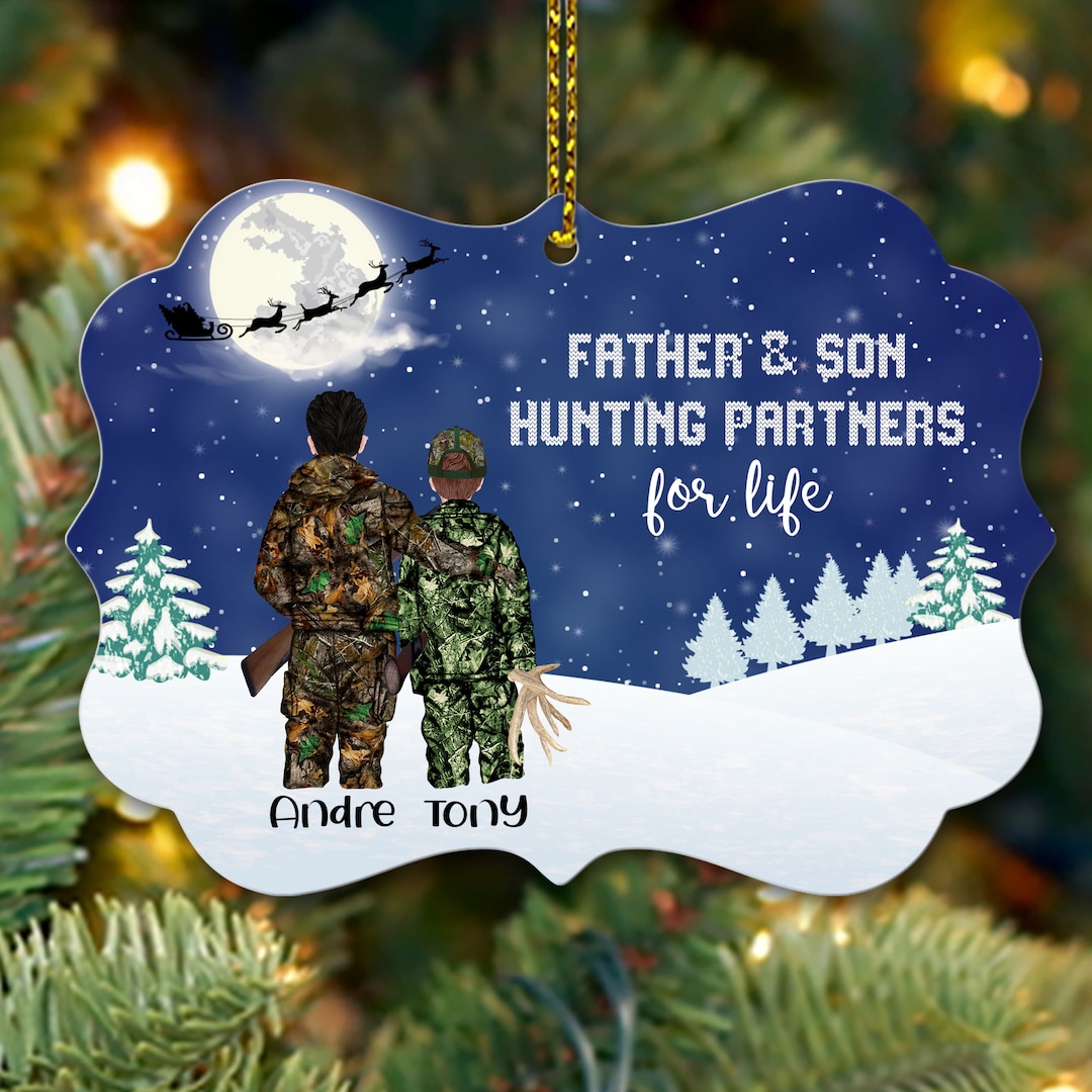 Personalized Hunting Ornament Father and Son Hunting Partner for Life ...