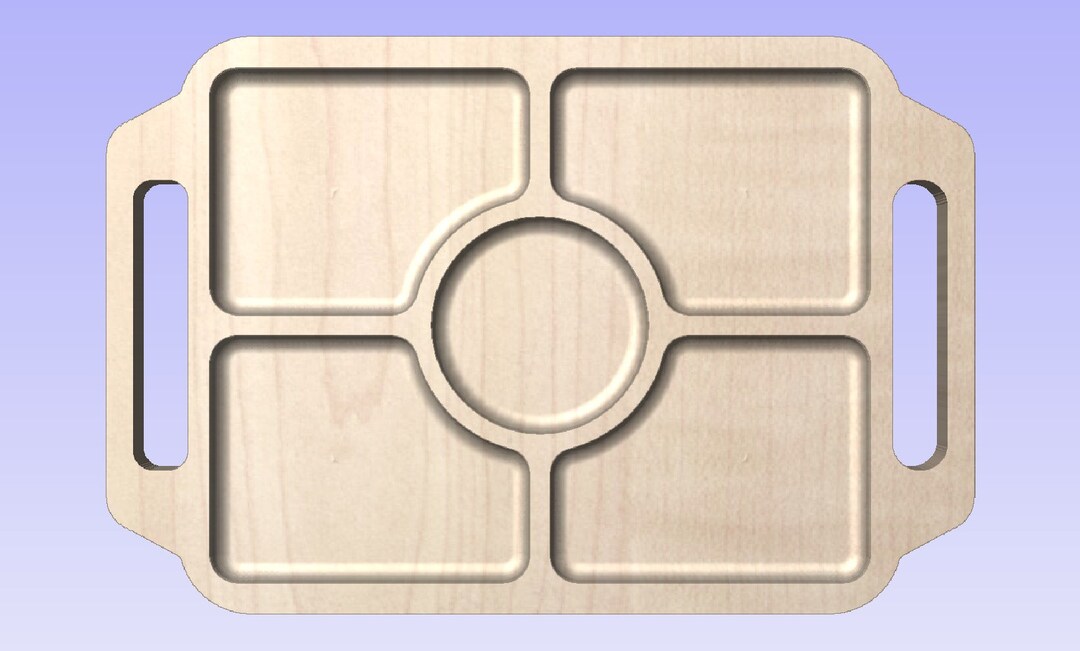 Handled Serving Tray | Digital File | SVG DXF | Laser Cutting | CNC ...