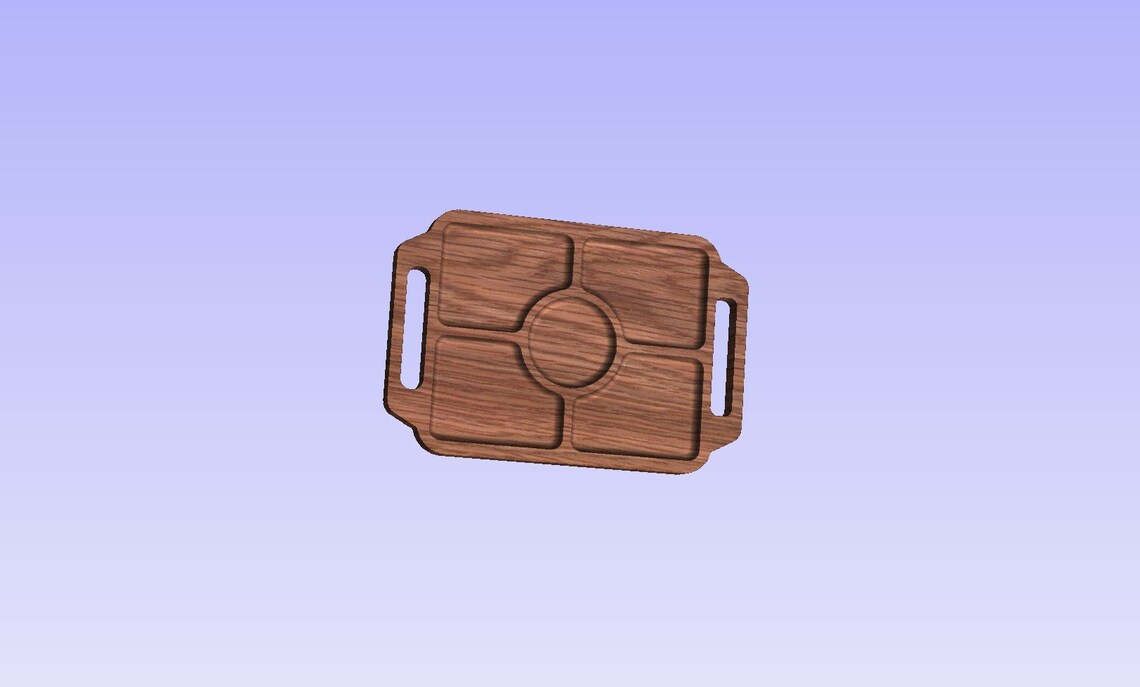 Handled Serving Tray | Digital File | SVG DXF | Laser Cutting | CNC ...