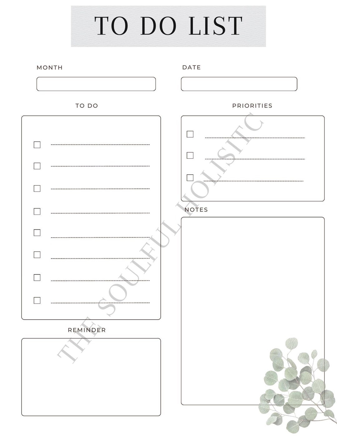 Planner Add-on, Printable to Do List - Etsy