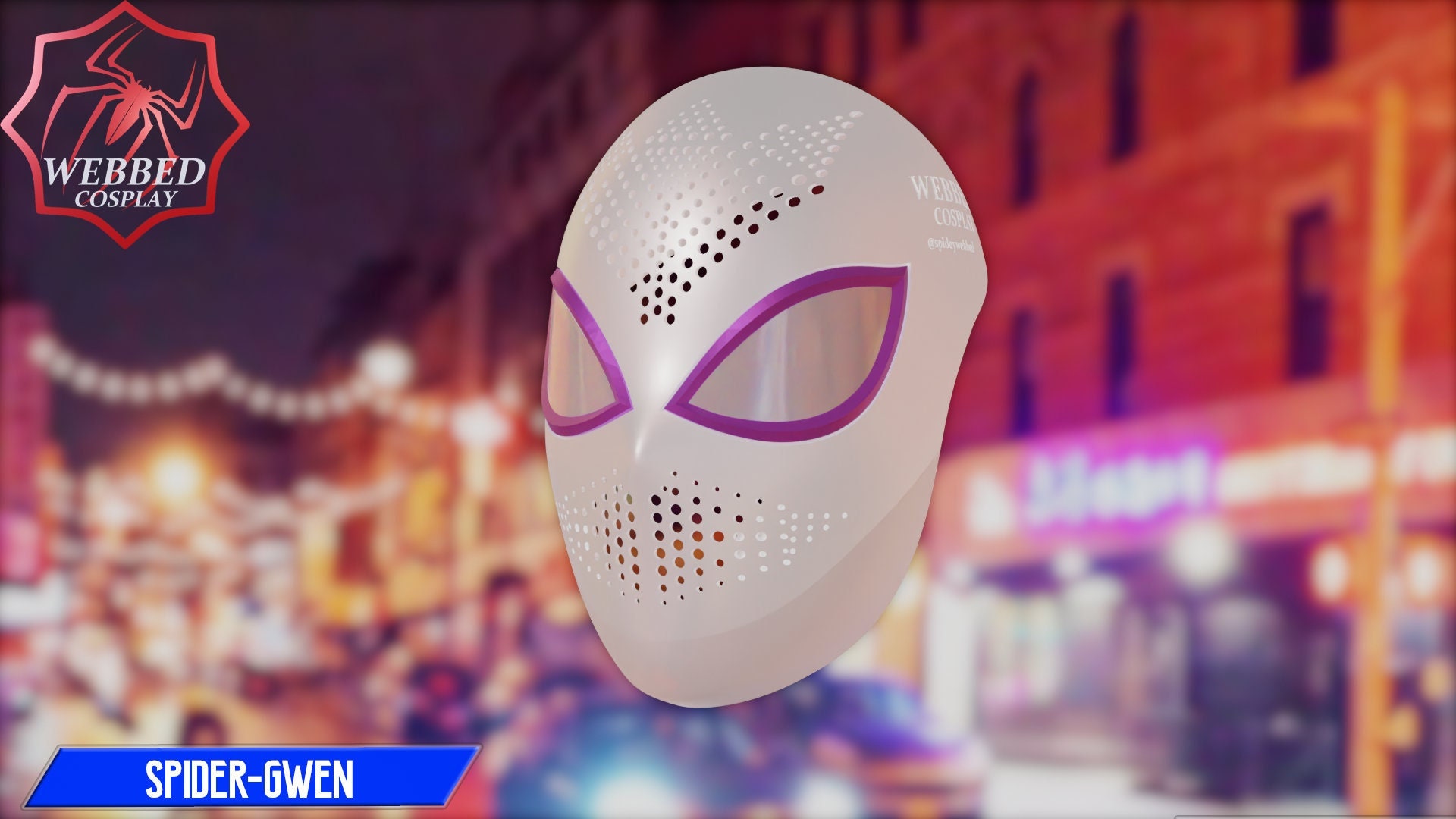 Spider-gwen Face Shell [digital File] - Etsy