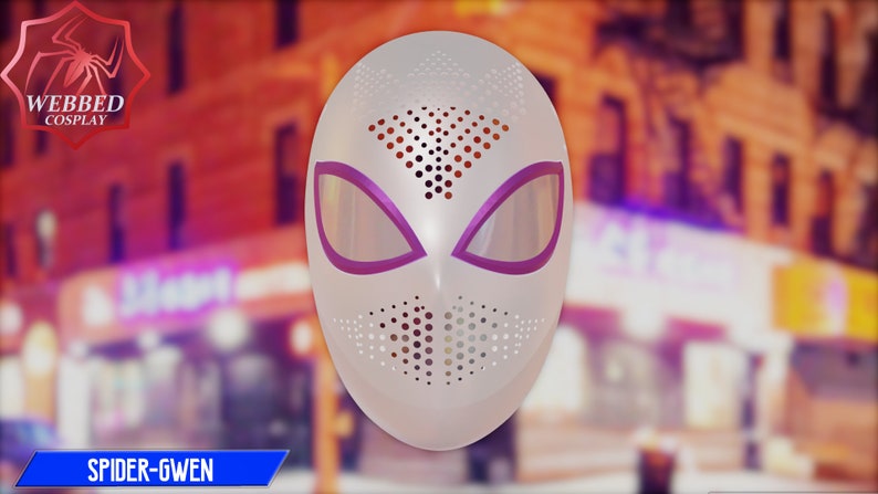 Spider-gwen Face Shell [digital File] - Etsy