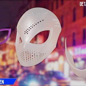 Spider-gwen Face Shell [digital File] - Etsy