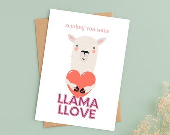 Printable Llamas in Love Clipart Instant Download Personal Use Art Make ...