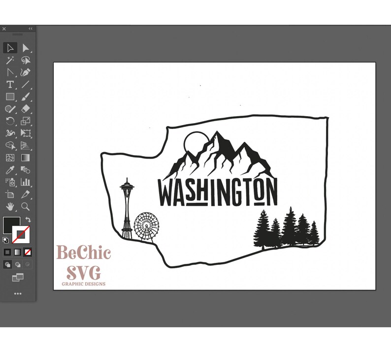 Map of Washington SVG Map of Washington Shirt SVG US State - Etsy