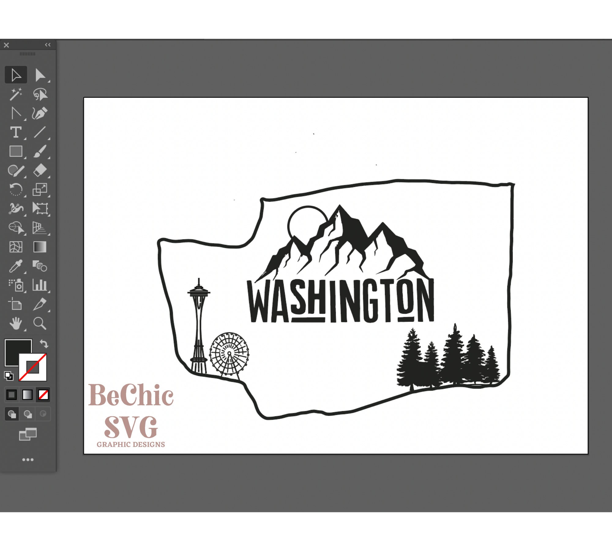 Map of Washington SVG Map of Washington Shirt SVG US State - Etsy