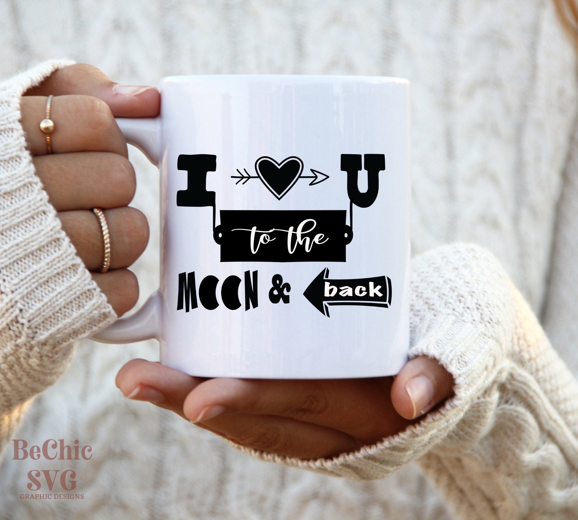 I Love You to the Moon and Back SVG I Love You Shirt SVG Valentines Day ...