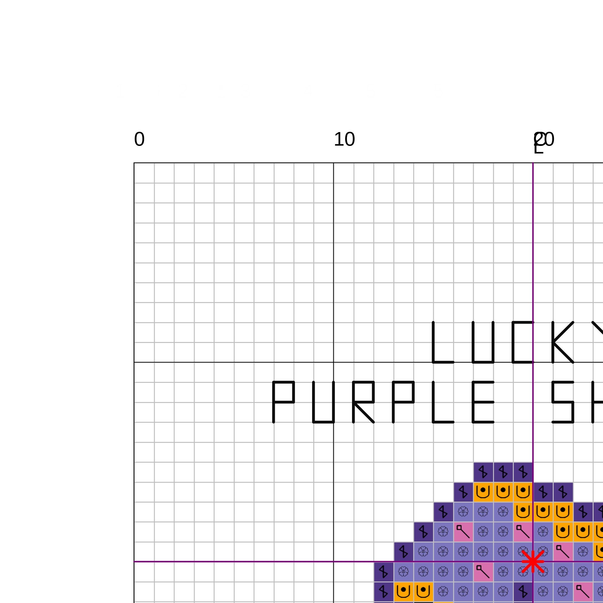 Stardew Valley Lucky Purple Shorts Cross Stitch Pattern PDF - Etsy