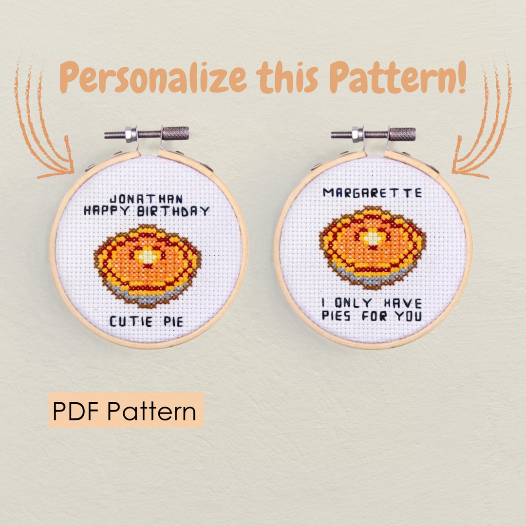 Pies Cross Stitch Pattern Bundle - Personalized Name - PDF Instant ...