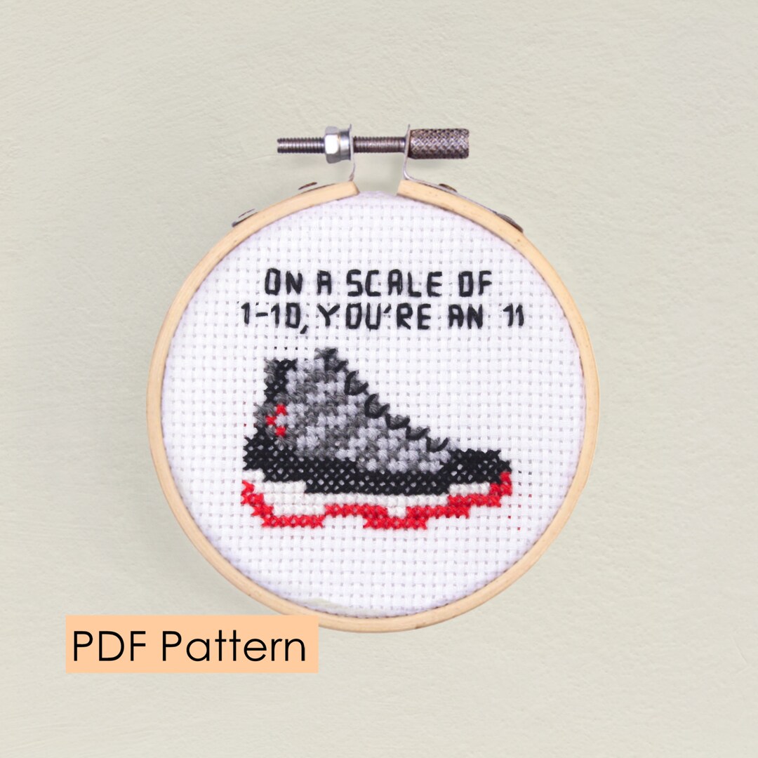 Air Jordan 11 Cross Stitch Pattern PDF Download - Sneaker Lover ...