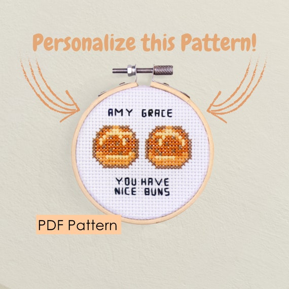 Bread Buns Cross Stitch Pattern PDF Customized Pattern PDF - Etsy