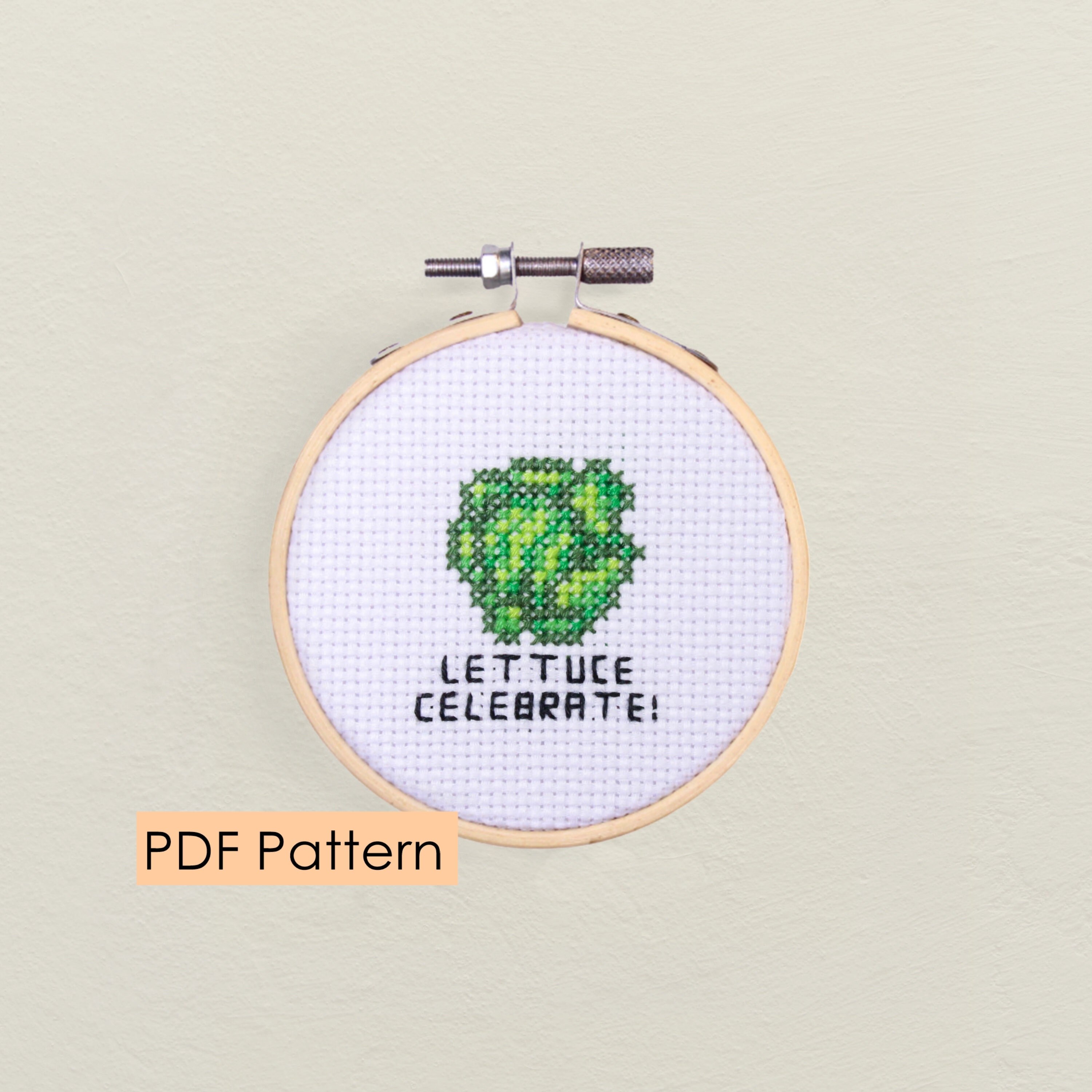 Lettuce Cross Stitch Pattern PDF Instant Download Cute and Funny Quotes ...