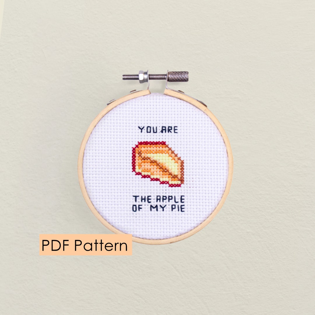 Apple Pie Cross Stitch Pattern - PDF Instant Download - Easy Cross ...