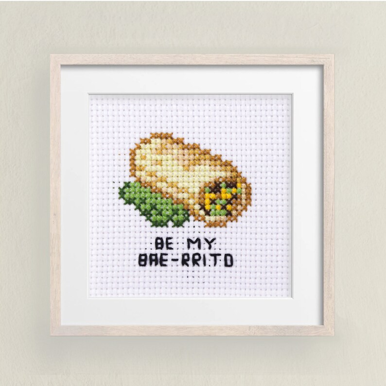 Burrito Cross Stitch Pattern PDF Instant Download Burrito Beginner Easy ...