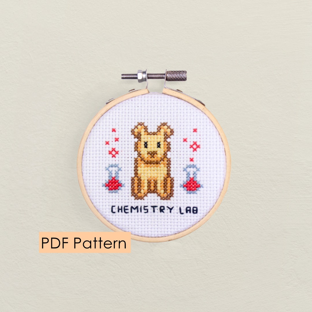 Lab Dog Cross Stitch Pattern: Chemistry Pun, Easy Pixel Art (PDF ...