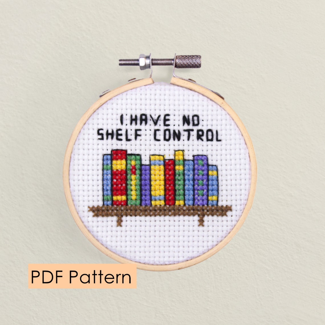 Bookshelf Cross Stitch Pattern Instant Download Books - Etsy