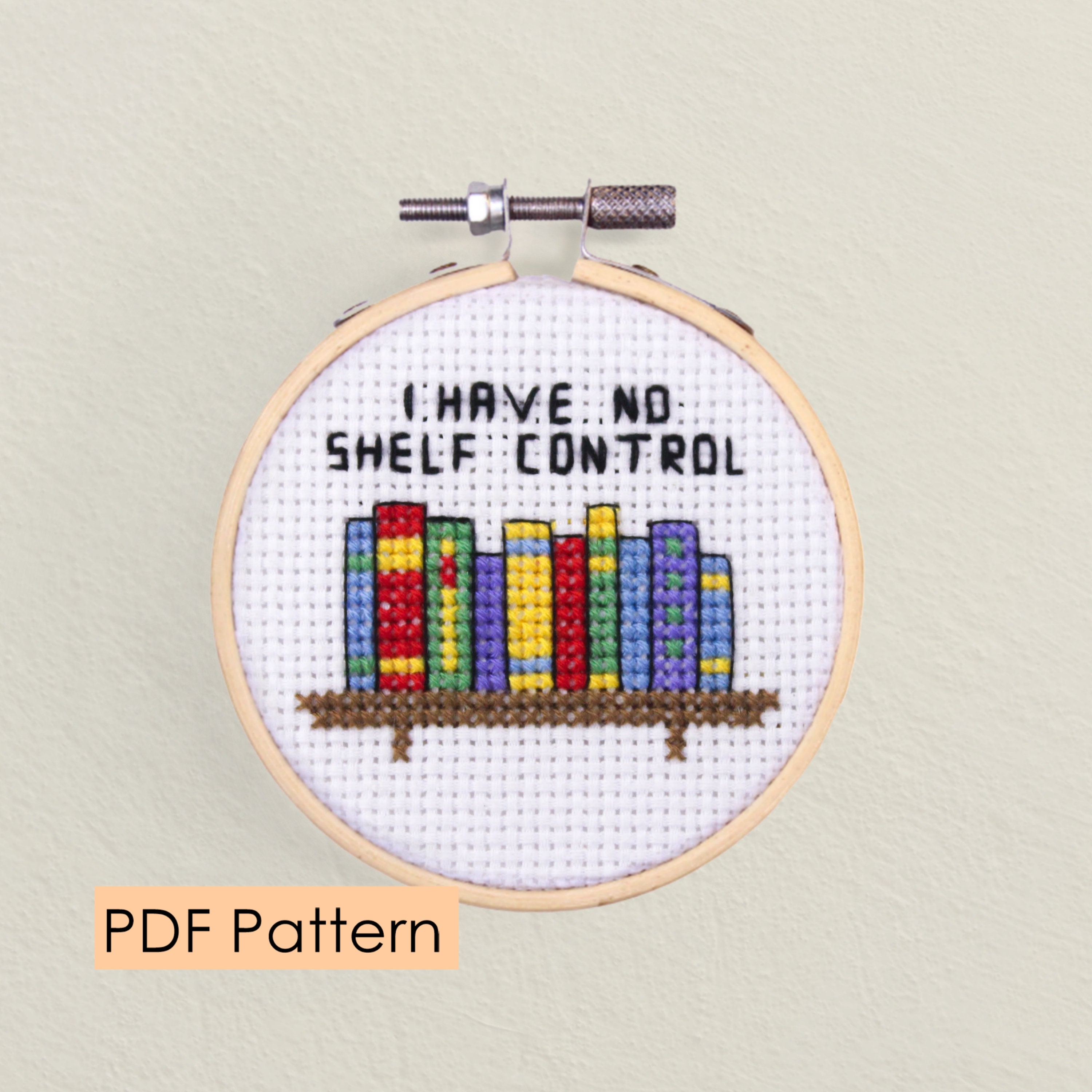 Bookshelf Cross Stitch Pattern Instant Download Books - Etsy