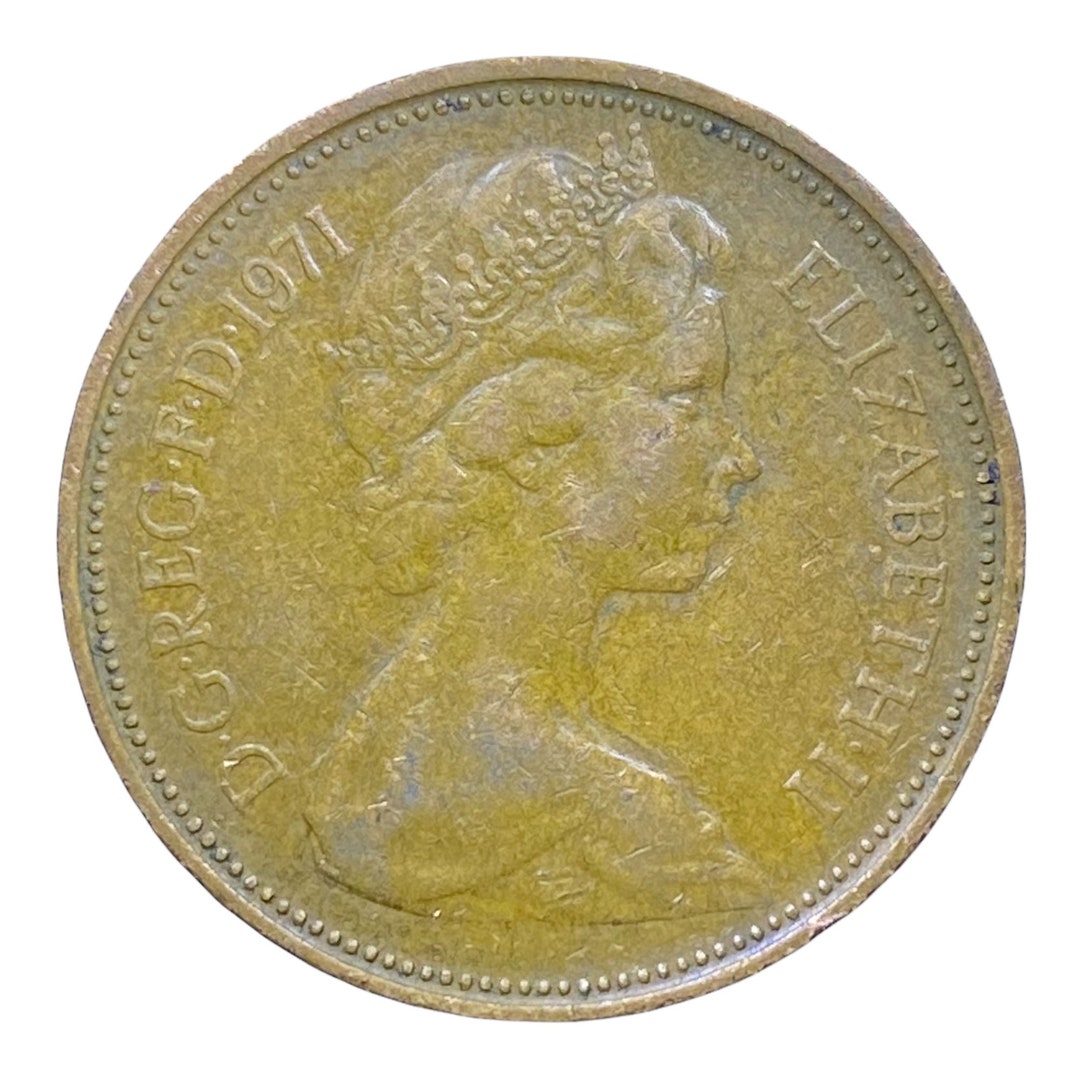 1971 Elizabeth II New Pence 2 Coin | Coin Collecting - Etsy