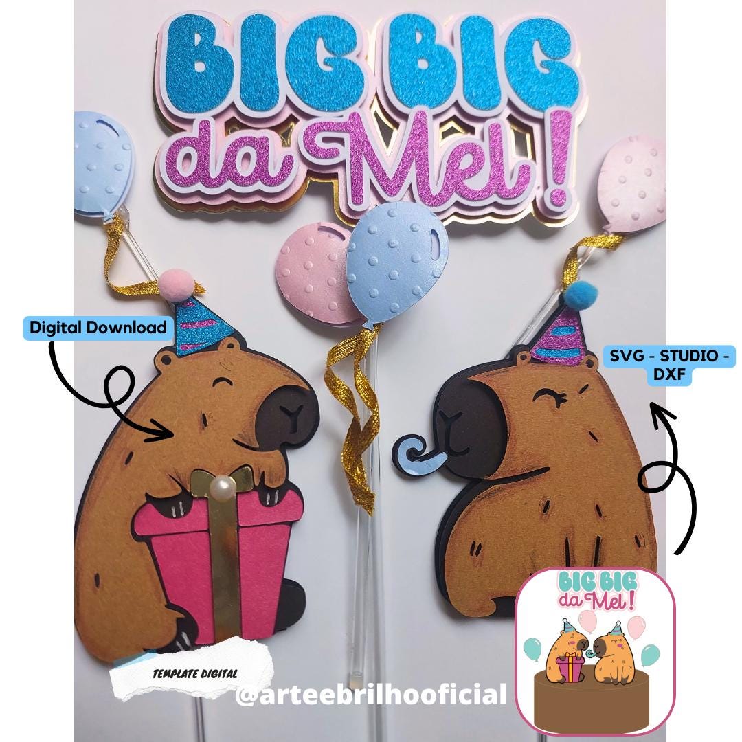 Capybara Cake Topper - Etsy