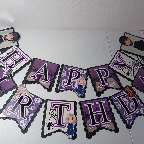 Custom Wednesday Addams Party Decor - Etsy