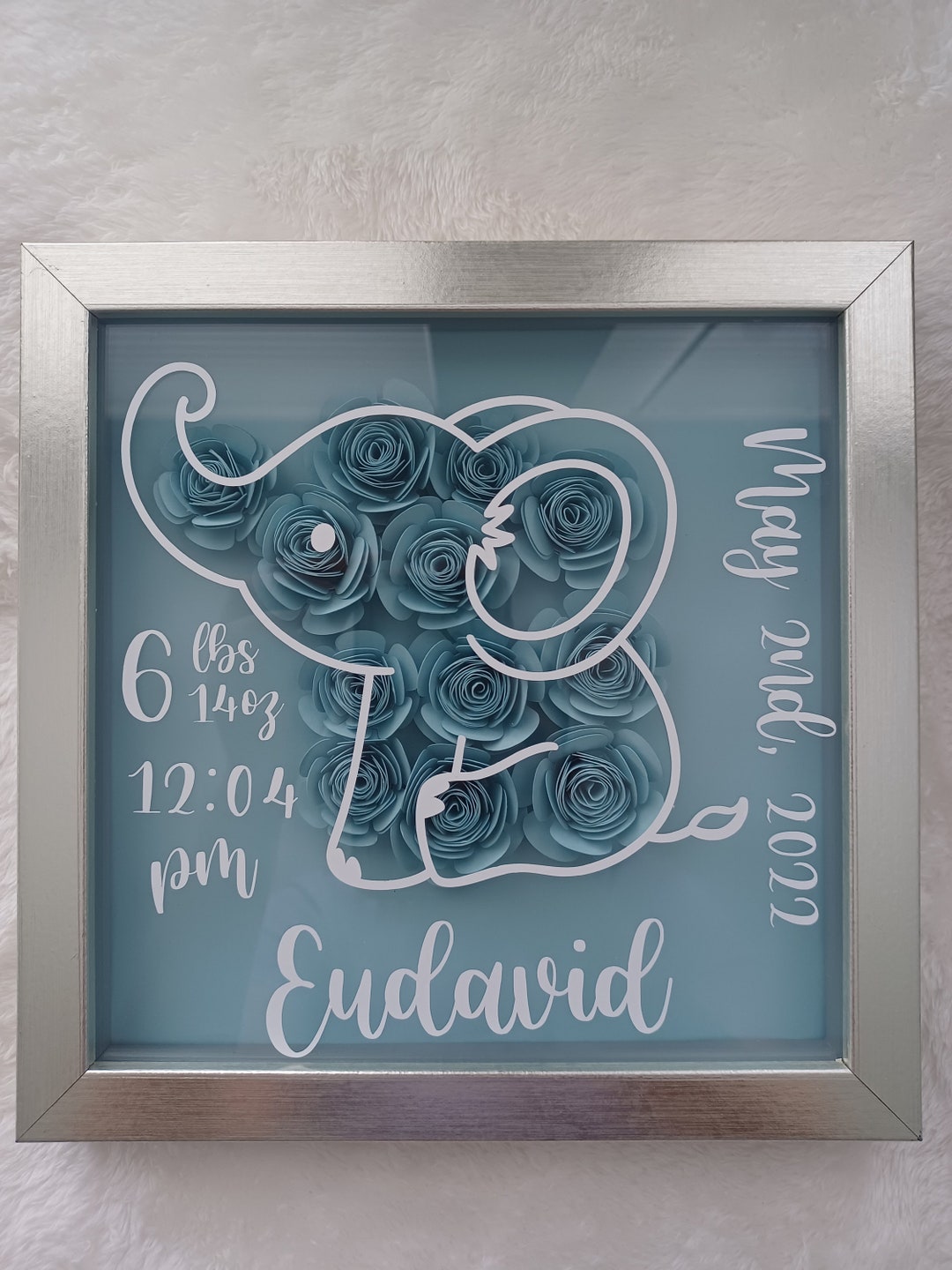 Birth Stat Shadow Box. Baby Announcement. Baby Gift. 8x8 in - Etsy