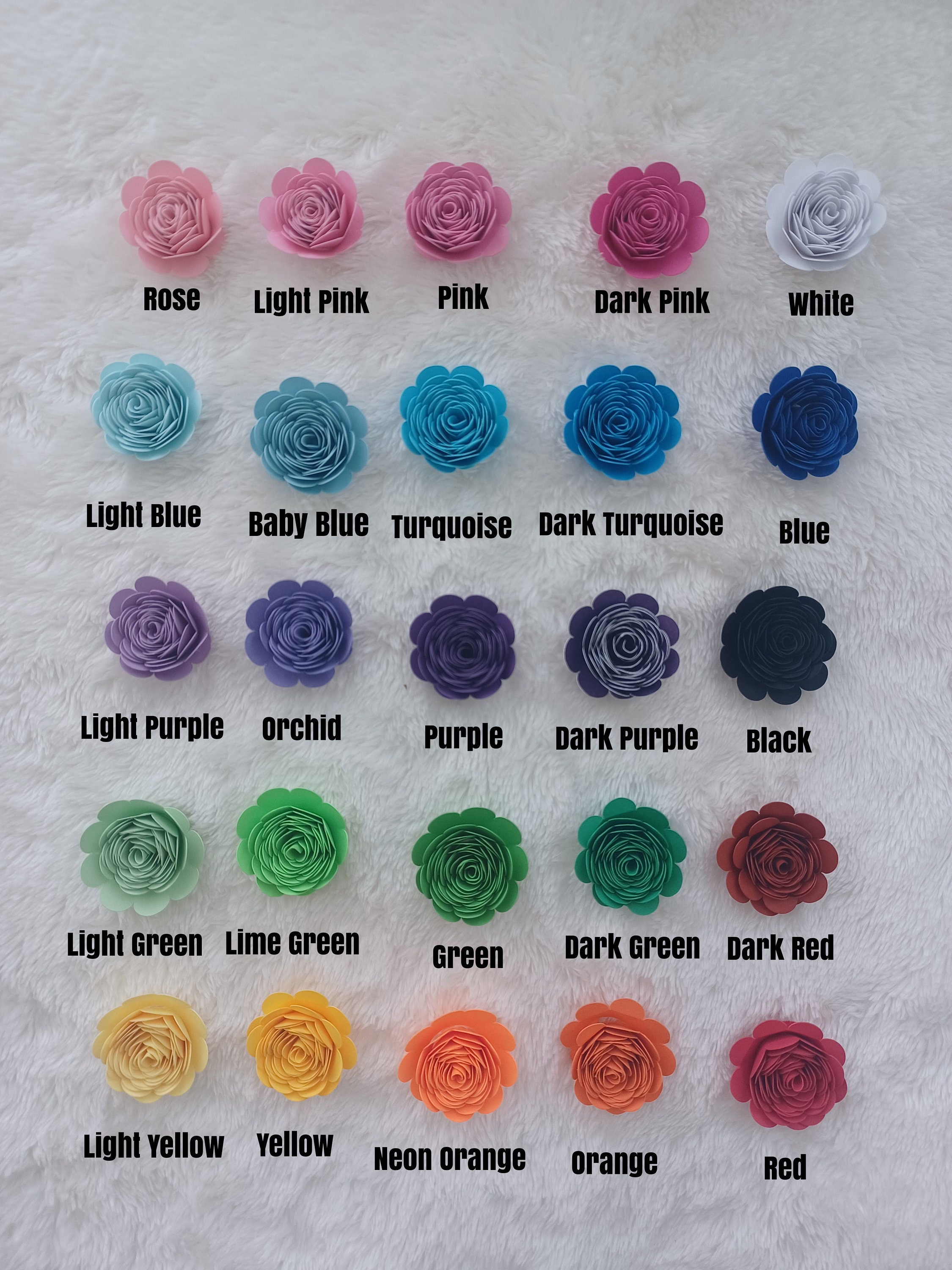 Unrolled Paper Flowers. Pre-cut Paper Flowers. 24 Pieces. - Etsy