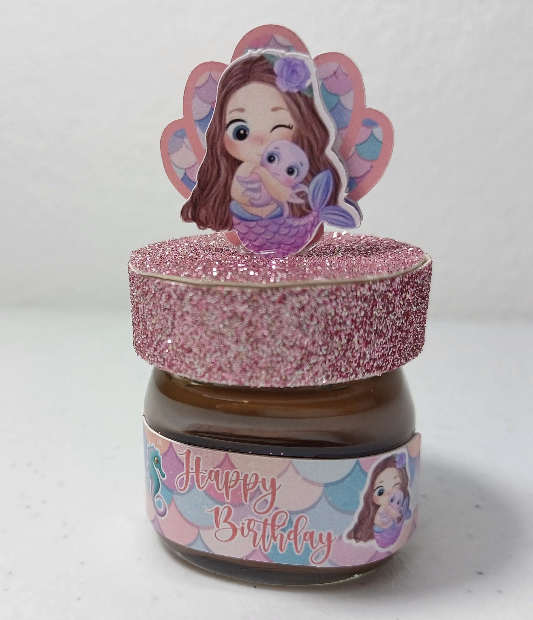 Decored Mini Nutella Jars Top Design. Custom Design. Little - Etsy