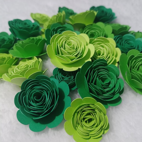 Green Paper Flowers - Etsy