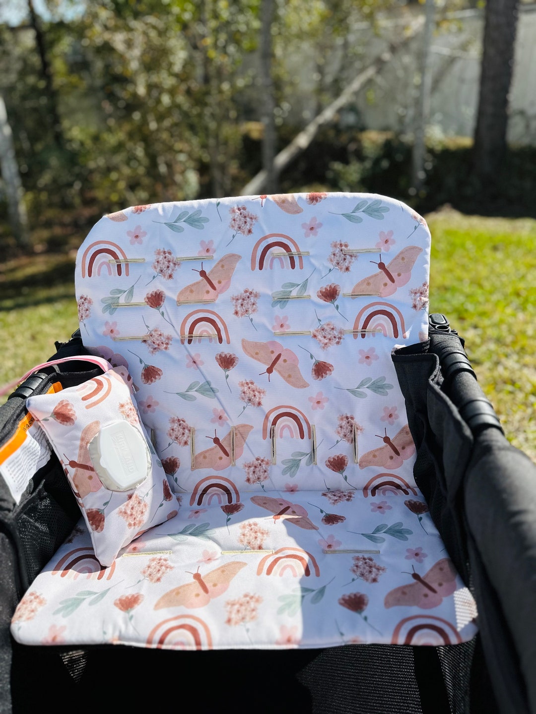 Boho Rainbow Checker Seat Covers for the Wonderfold Wagon Stroller ...