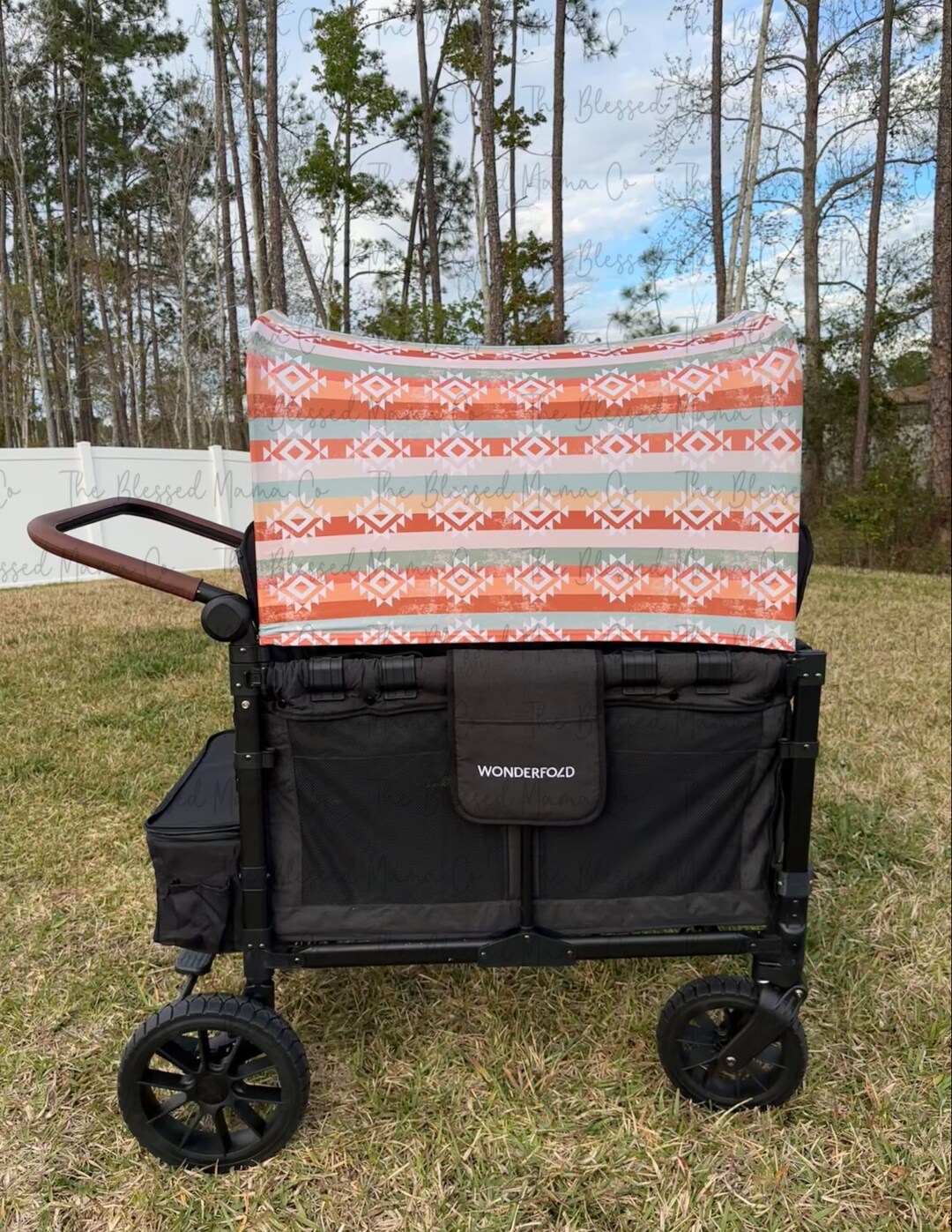 Wonderfold Wagon Aztec Full UV50 Canopy for Wagon Stroller Rainbow Baby ...