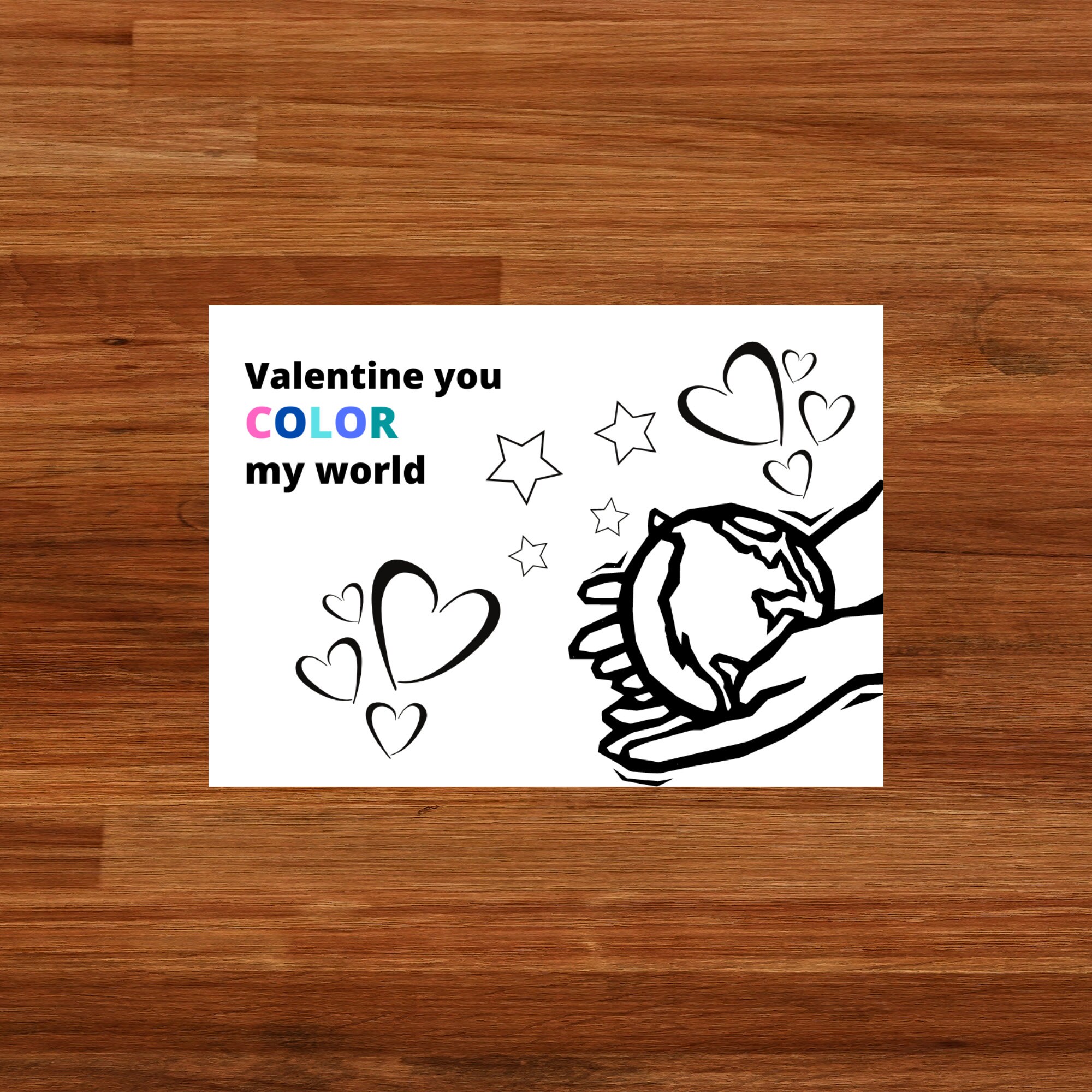 Kid's Valentine Coloring Sheets/color Your Own Printable/classroom ...