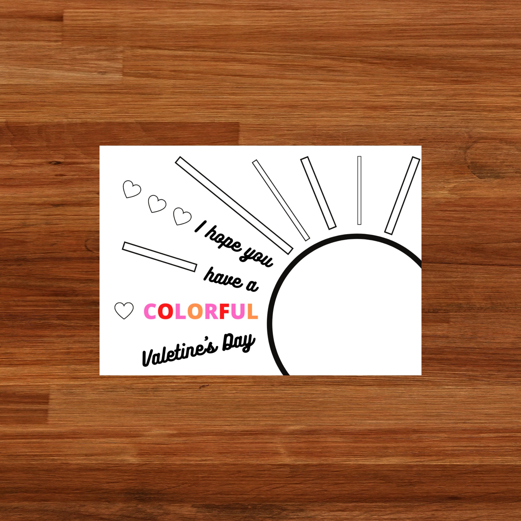 Kid's Valentine Coloring Sheets/color Your Own Printable/classroom ...