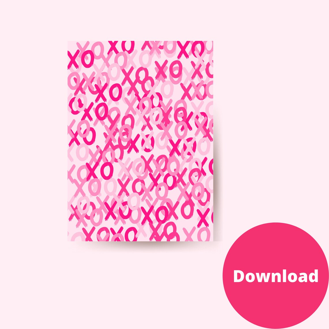 Pink Wall Art Print Preppy Room Decor Abstract Pink Art | Etsy