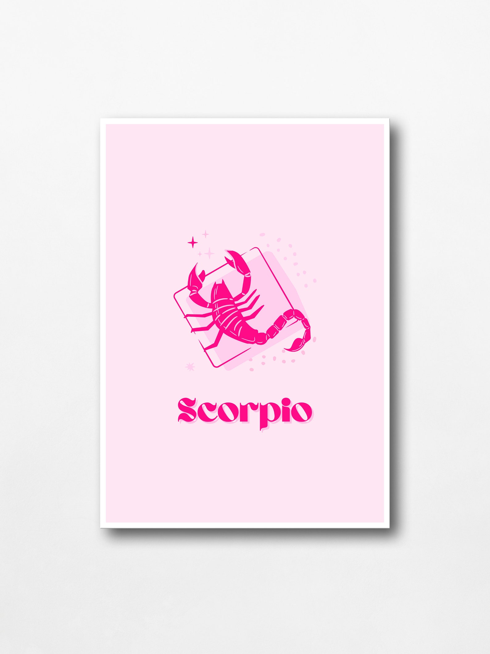 Pink Scorpio Zodiac Sign Wall Art: Preppy Room Decor (printable) - Etsy