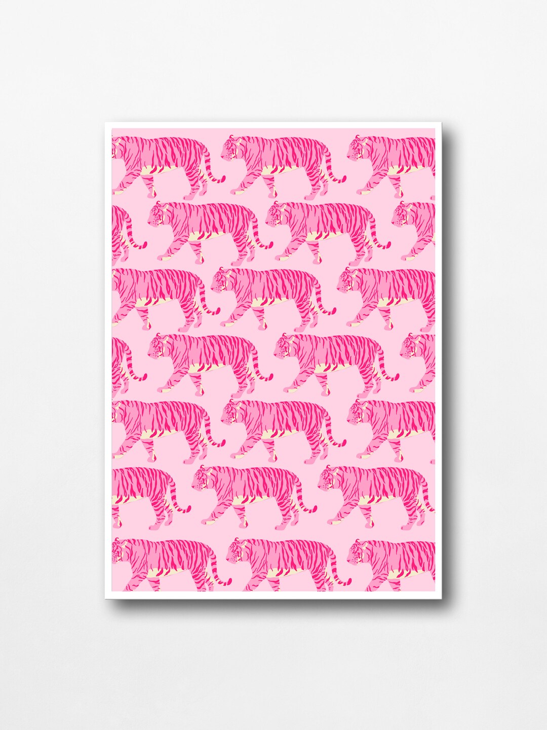 Pink Tiger Preppy Wall Art: Trendy Dorm Decor (digital Download) - Etsy