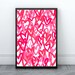 Pink Preppy Hearts Wall Art Print Dorm Room Decor Bedroom - Etsy