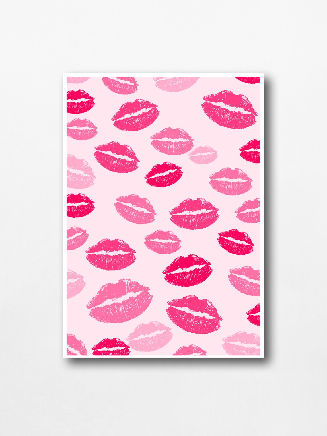 Pink Wall Art Collage Pink Photo Wall Preppy Pink Wall Art - Etsy