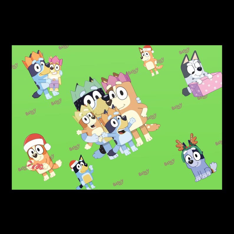 Bluey Wrapping Paper Sheets - Etsy